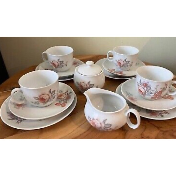 Dining | 15 Pc Vintage Czechoslovakia Tea Set Cups Plates Creamer Sugar ...